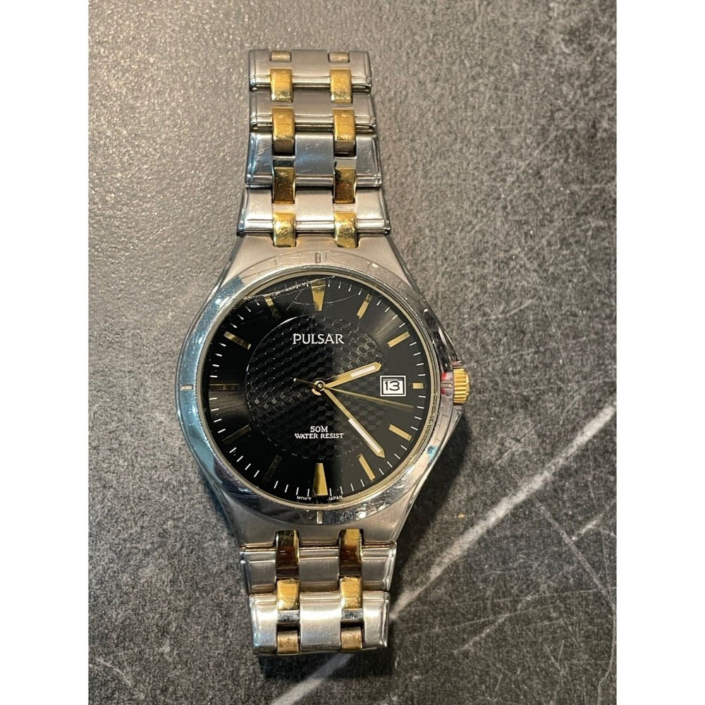 Mens Pulsar (Seiko) Watch Gold Silver And Black - New… - Gem